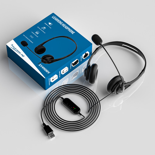 אוזניות קשת בחיבור USB SY490MV - אוזניות קשת למחשב