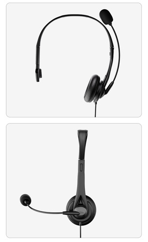 אוזניות קשת צד אחד בחיבור USB SY490MV - אוזניות קשת למחשב