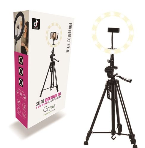 חצובה מקצועית כולל תאורת סלפי רינג ''26 GRIPQI - GRIPQI - מוצרי סלפי