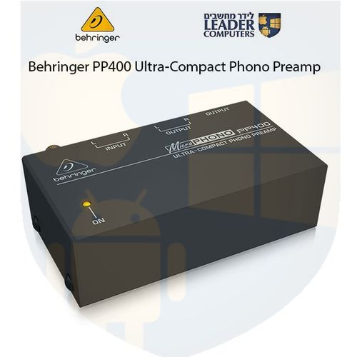 קדם מגבר קומפקטי לפטיפון | Behringer PP400 | לידר מחשבים - ציוד מחשבים ...