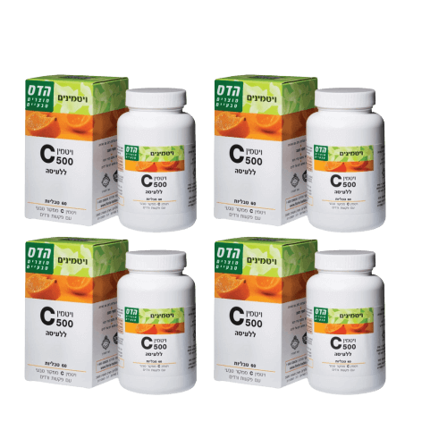 ויטמין C-500 ללעיסה | התוספת פקעות ורדים | 240 טבליות ללעיסה | מבצע ...
