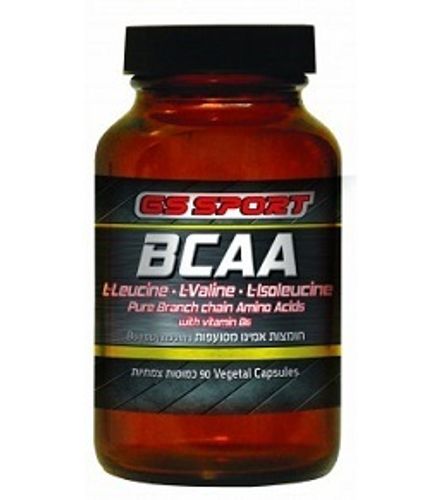 BCAA | בתוספת ויטמין B6 | מכיל 90 כמוסות | מכיל חומצות אמינו | GS SPORT