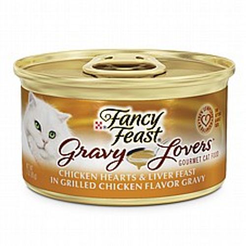 Fancy Feast פנסי פיסט 85 גר' מזון רטוב לחתולים בטעם לבבות עוף וכבד ...