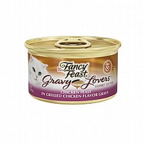 Fancy Feast פנסי פיסט 85 גר' מזון רטוב לחתולים בטעם עוף (גרייבי לאברס ...