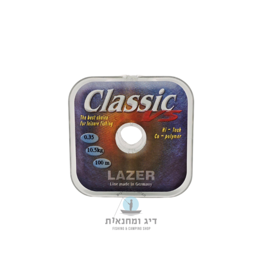 חוט ניילון 0.35 מ"מ באורך 100 מטר Lazer Classic - חוטי ניילון ושוקלידרים