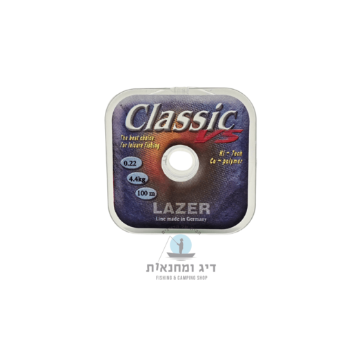 חוט ניילון 0.22 מ"מ באורך 100 מטר Lazer Classic - חוטי ניילון ושוקלידרים