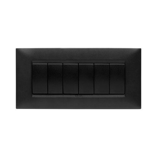 6 לחצנים שחור מט - קומפלט - ניסקו סוויץ' - נ. חן חשמל בעמ