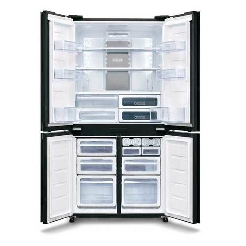 מקרר 4 דלתות נפח 608 ליטר SJ-9160BK שארפ SHARP שחור מבריק - SHARP - מקררים