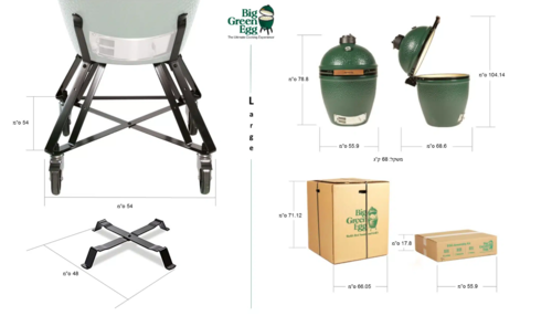Large BGE BIG GREEN EGG - - BIG GREEN EGG
