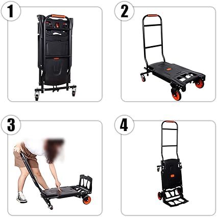 עגלת משא מתקפלת שתי מצבי פתיחה YHOME - YHOME - עגלות משא