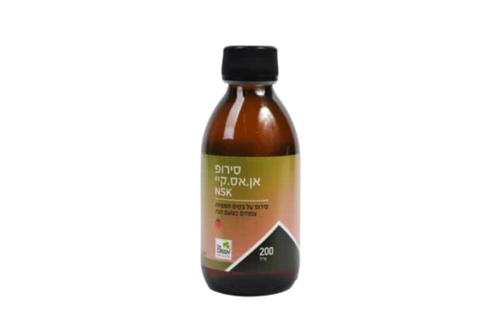 אן.אס.קיי | סירופ על בסיס תמציות צמחים | בטעם תות | מכיל 200 מ"ל | N.S ...