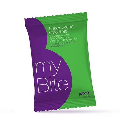 MyBite | אבקה להכנת שייק ירוק | תפוח, נענה, מורינגה ועשב חיטה | צמחים ותבלינים | 80 קלוריות למנה ...