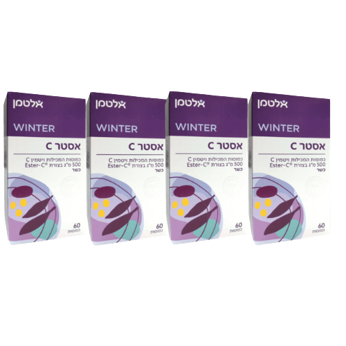 מבצע רביעיה | אסטר C | מכיל 500 מ"ג |Winter | לא חומצי | 240 כמוסות ...