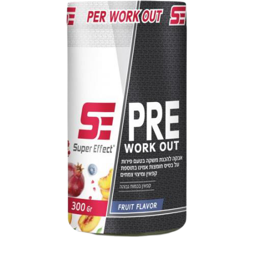פרי וורקאוט | תוסף קדם אימון | בטעם פירות | מכיל 300 גרם | סופר אפקט ...