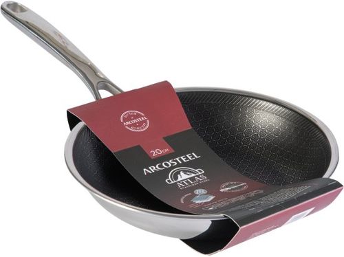 מחבת נירוסטה 20 ס"מ ארקוסטיל אטלס סטיל | ARCOSTEEL ATLAS STEEL