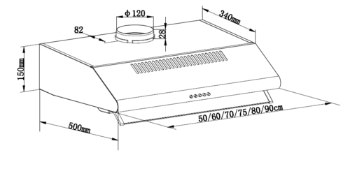 קולט אדים נרוסטה LyVent דגם LV-517 LY VENT - LY VENT - קולטי אדים