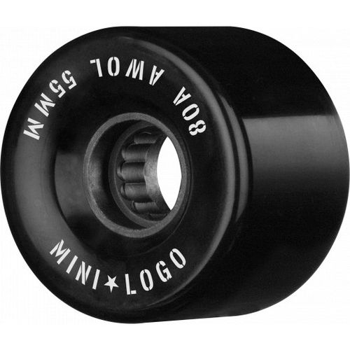 גלגלים לסקיטבורד 4 יח' Mini Logo AWOL Black 55mm 80A - Mini logo ...