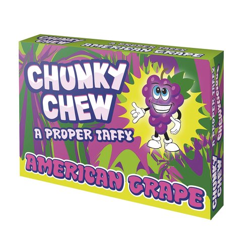 סוכריות טופי בטעם ענבים אמריקאי 100 גרם "Chunky Chew" (צמחוני, כשר ...