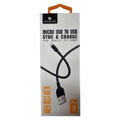 כבל MIRACASE MICRO TO USB 1.2M - - כבלים לסלולר