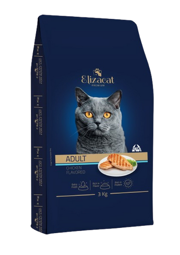 אליזקט מזון יבש לחתולים בוגרים בטעם עוף - 3 ק"ג ELIZCAT – אליז קט - ELIZCAT – אליז קט - מזון יבש ...