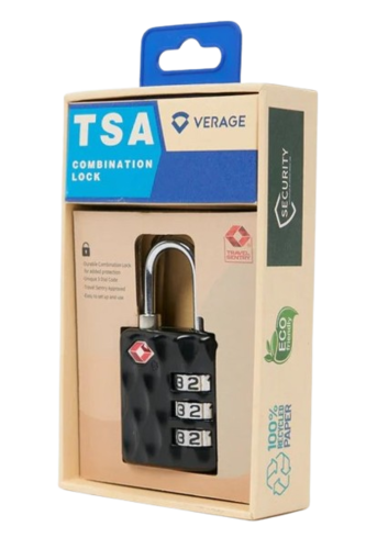 מנעול קומבינציה 3 ספרות וראג' VERAGE TSA LOCK