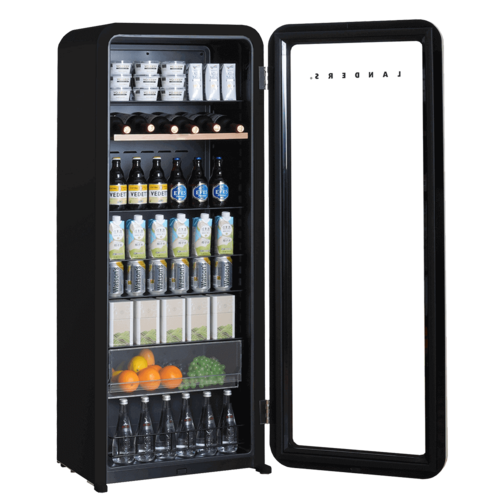 מקרר תצוגה 208 ליטר בעיצוב רטרו SC208RSW Landers - Landers - מקררים