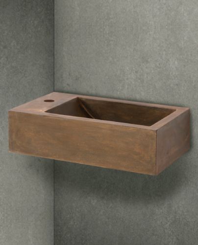 כיור בטון תלוי דגם צור רוסטיק - MY-3VB - כיורים מונחים בטון