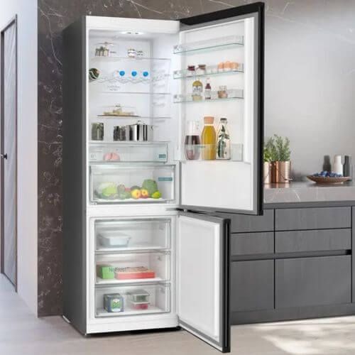 מקרר מקפיא תחתון 440 ליטר Siemens KG49NSBBF IQ300 זכוכית שחורה - - מקרר ...