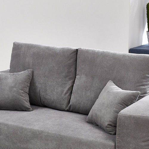 ספה דו-מושבית מעוצבת עם כריות נוי דגם נארי NARY אפור בהיר ברדקס bradex ...