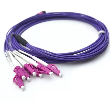 MTP Pro Female-4 x DX LC OM4 2m Cable - כבלים אופטיים - ,OM 3, OM4 ,OM5 ...