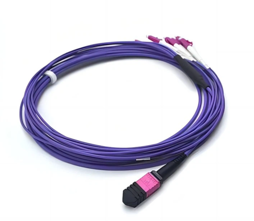 MTP Pro Female-4 x DX LC OM4 2m Cable - כבלים אופטיים - ,OM 3, OM4 ,OM5 ...
