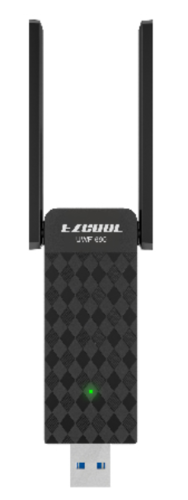 מתאם רשת אלחוטי EZCool 1800Mbps WiFi 6 802.11ax Dual Band USB Adapter UWF-690 - - כרטיסי רשת