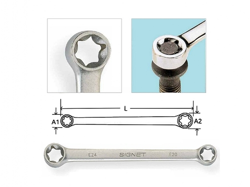 סט 4 מפתחות E-TORX מ"מ SIGNET | מפתחות רינג וכלי עבודה ידניים | קמחי כלי עבודה