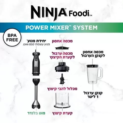 בלנדר ידני NINJA דגם CI105 נינג'ה - Ninja - בלנדרים