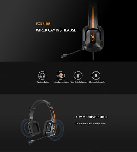 GAMING HEADSET PXN-U305 RED - גיים מובייל