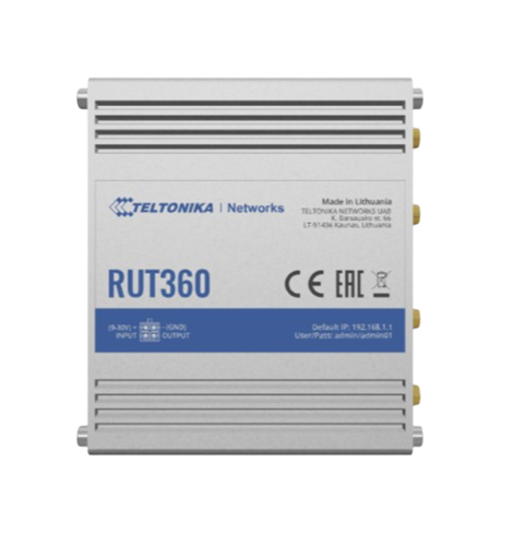 נתב סלולרי Teltonika RUT360 LTE CAT6 INDUSTRIAL CELLULAR - מתגי Teltonika