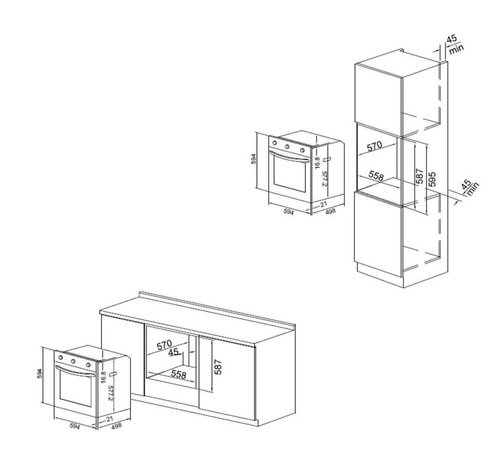 תנור אפייה בנוי דיגיטלי 73 ליטר STANLEY - - תנורים למטבח אין איסוף עצמי