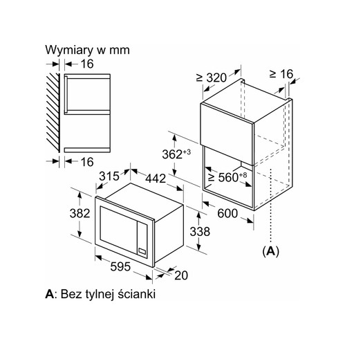 מיקרוגל בנוי בוש דגם BEL623MB3 שחור דגם 2024!!! - Bosch - מכשירי מיקרוגל