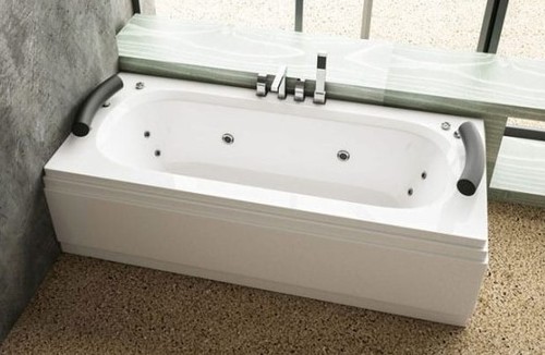 אמבטיה אקרילית 180/80 MTI 78 לבן מבריק - משלוח VIP עד פתח הבית