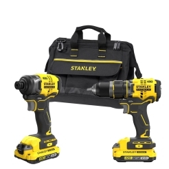 סט מברגות V20 כולל 2 סוללות STANLEY 4Ah