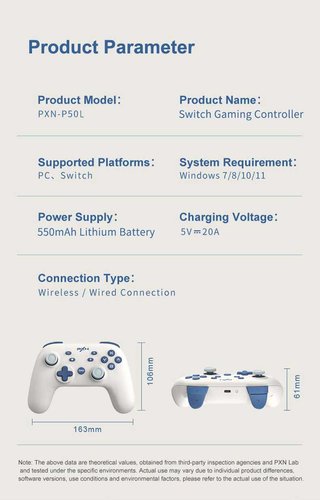 שלט PXN-P50 PRO CONTROLLER WIRELESS GAMING CONTROLLER PC/SWITCH - גיים ...