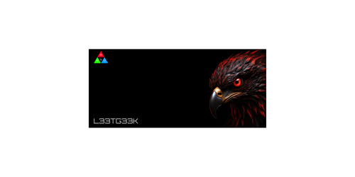 משטח לעכבר ומקלדת LeetGeek | L33TG33K Obsidian | Eagle