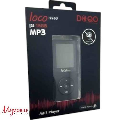 נגן MP3 לוקו פלוס שחור DOQO LOCO PLUS 16GB - נגנים