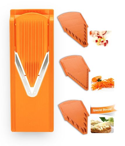 המנדולינה המקורית בורנר borner V3 כתומה - - מנדולינות וקוצצי ירקות