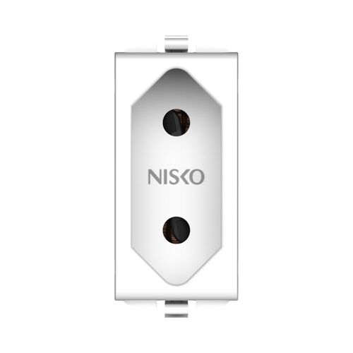 שקע דו פיני 1 מודול לבן ניסקו סוויץ' NISKO SWITCH - Nisko switch - סדרות תחת הטיח