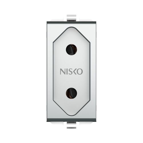 שקע דו פיני 1 מודול טיטניום ניסקו סוויץ' NISKO SWITCH - Nisko switch - סדרות תחת הטיח