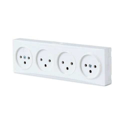 קופסת 4 שקעים על הטיח קומפקטית N-NB4 NISKO - Nisko - סדרות על הטיח