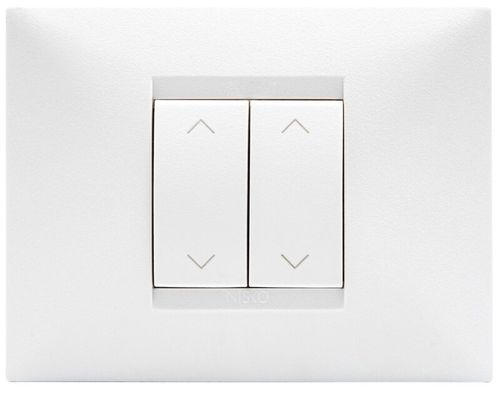 מפסק תריס 1-0-2, 1 מודול לבן מט ניסקו סוויץ NISKO SWITCH - Nisko switch - סדרות תחת הטיח