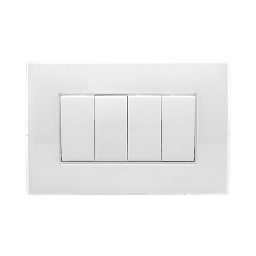 מסגרת EDGE לבנה 4 מודול NISKO SWITCH - Nisko switch - סדרות תחת הטיח