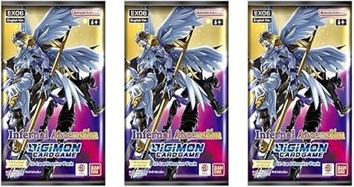 קלפי דיג'ימון מקוריים חבילת בוסטר Digimon TCG: Infernal ascension ex06 ...